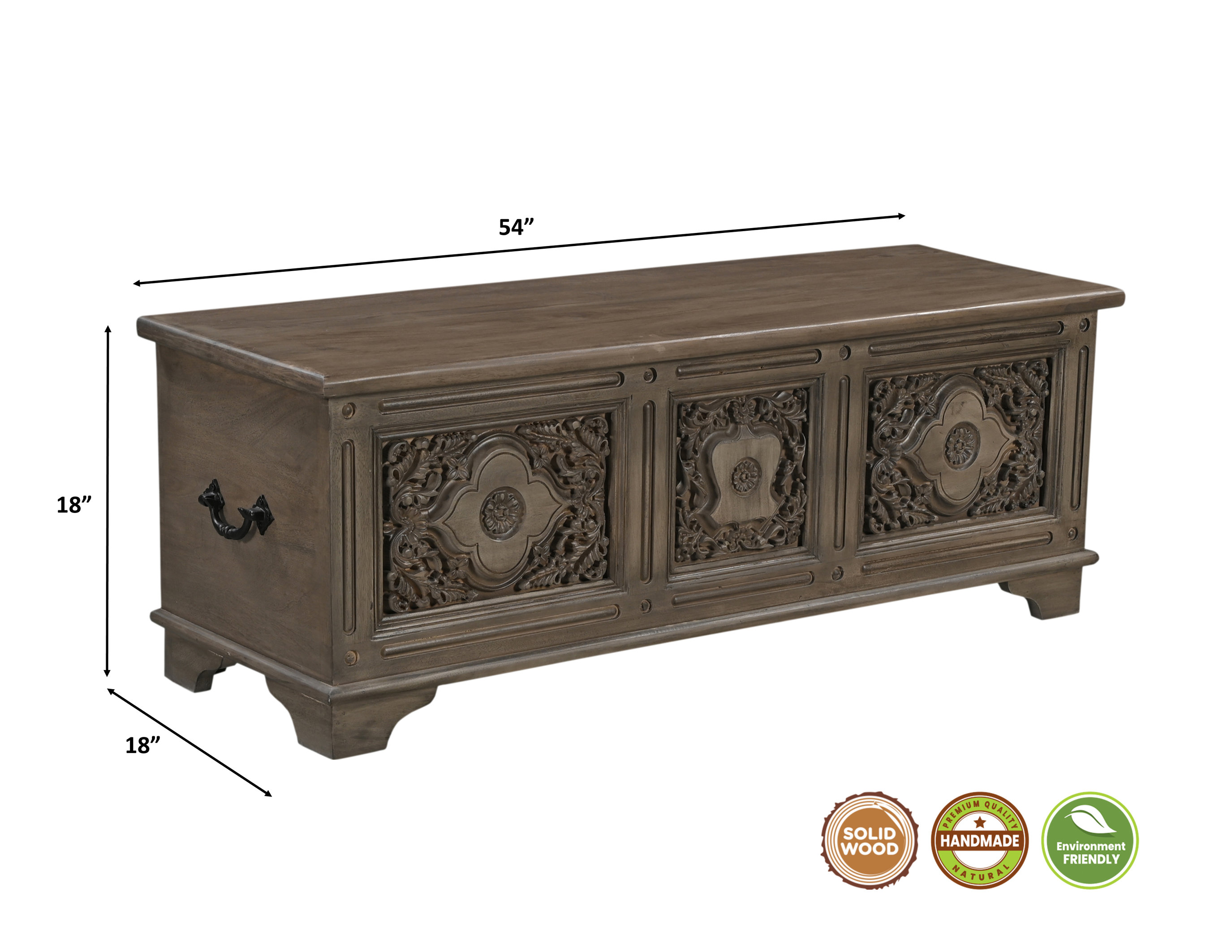Bungalow Rose Berlene Solid Wood Storage Bench | Wayfair