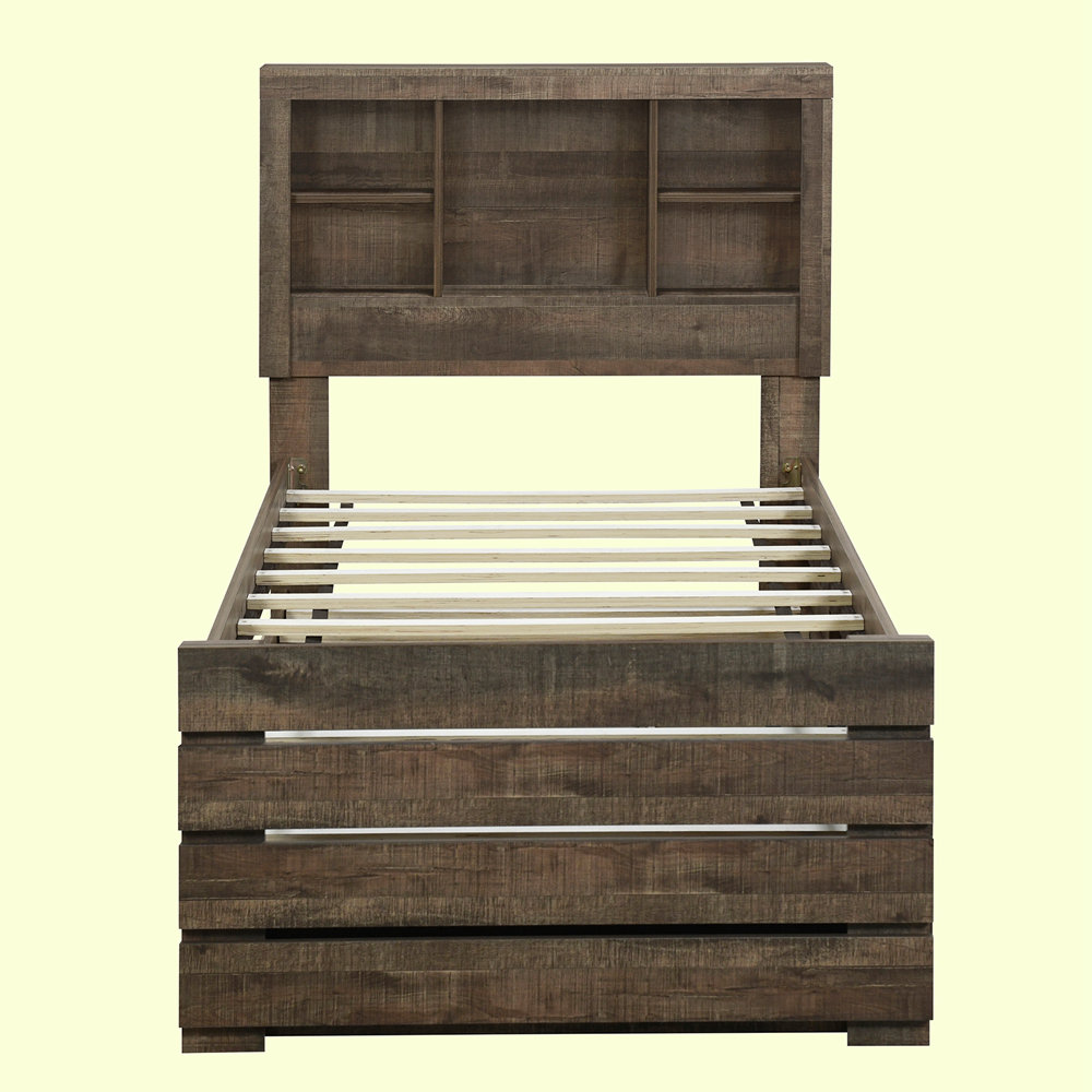Millwood Pines Asiran Bookcase Storage Bed | Wayfair