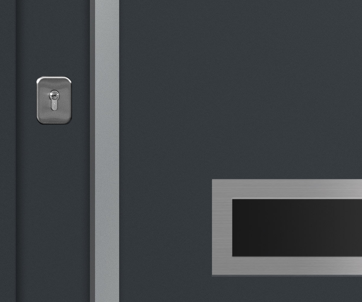 Nova Hardware Modern Exterior Entry Steel Door 36in x 80in - Inox S4 ...