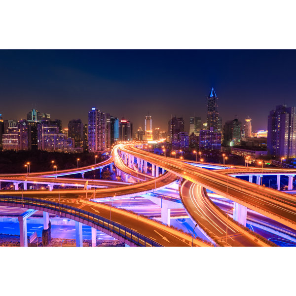 Hokku Designs Chonte Modern City On Canvas by Chuyu Photograph | Wayfair