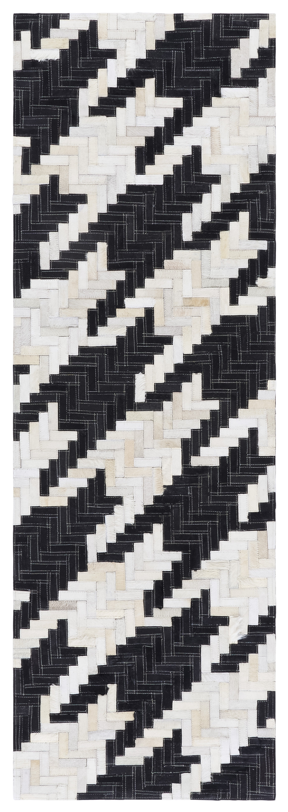 Latitude Run® Rashima Hand Woven Leather Houndstooth Rug | Wayfair