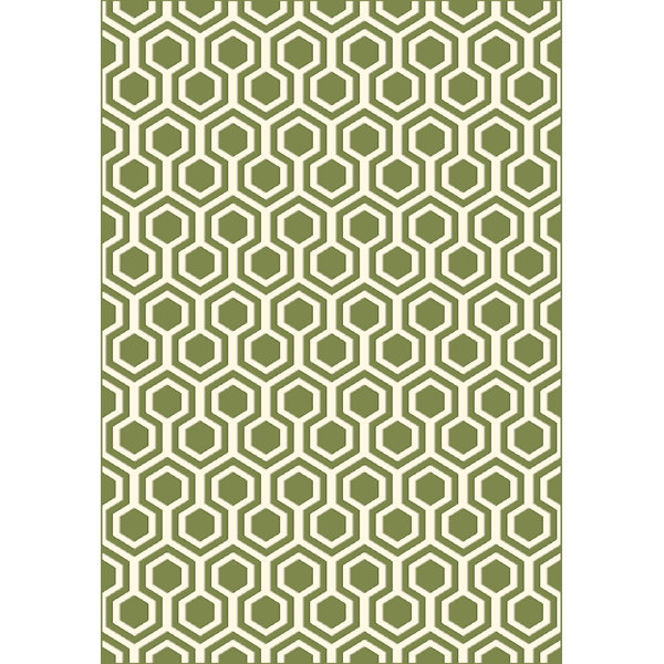 Dynamic Rugs Trend Green Geometric Area Rug | Wayfair