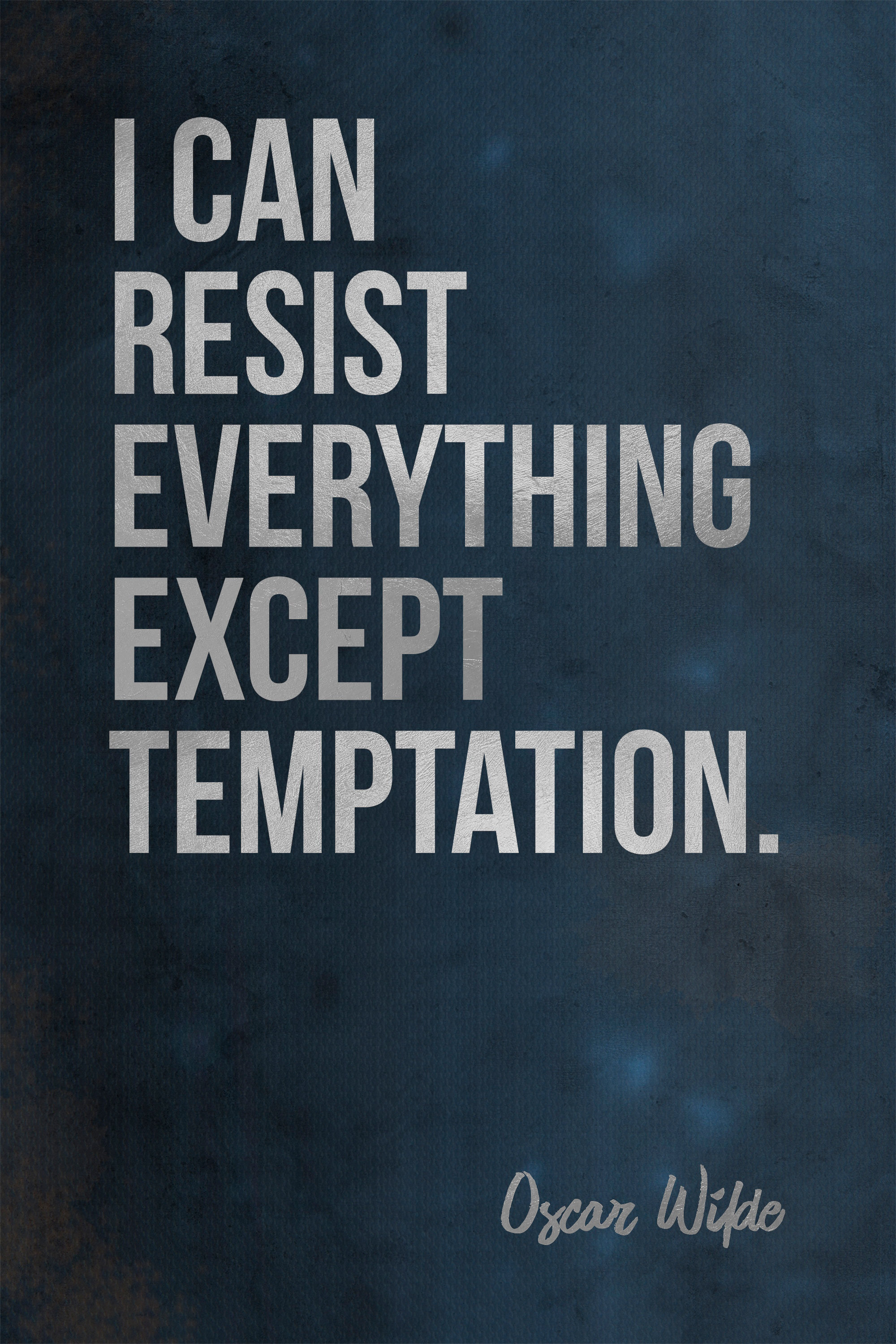 Ebern Designs 'I Can Resist Everything' - Wrapped Canvas Textual Art ...