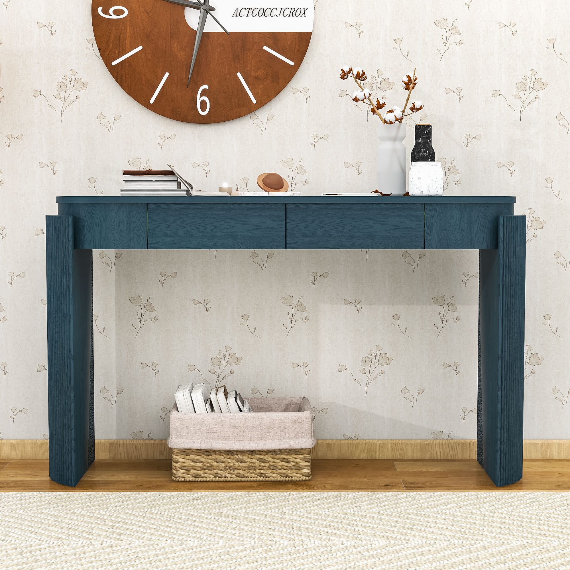 Latitude Run® Console Table with Timeless Fluted Detailing and ...