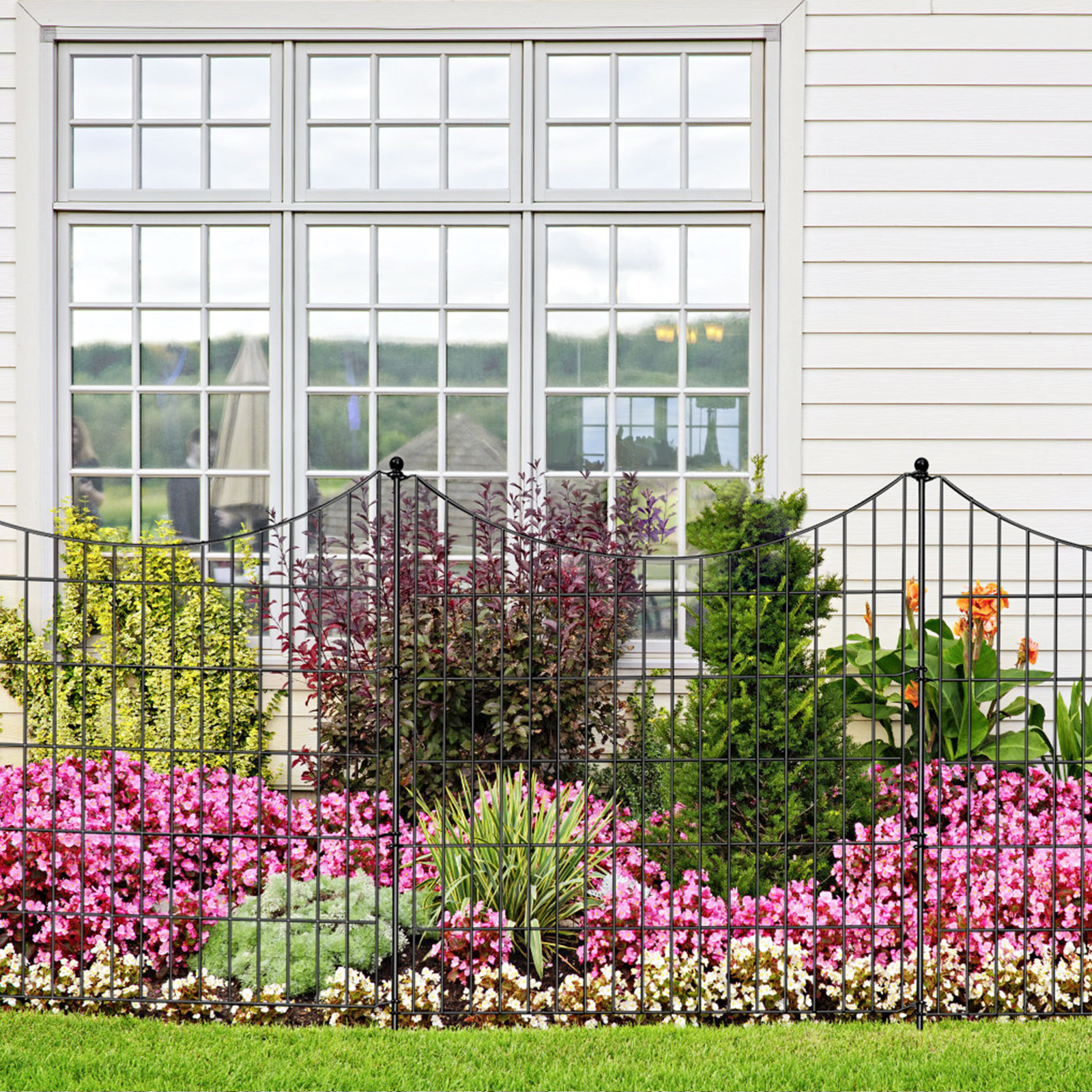 KingSo 10 Pack Garden Fence Animal Barrier Fencing, Rustproof Metal ...