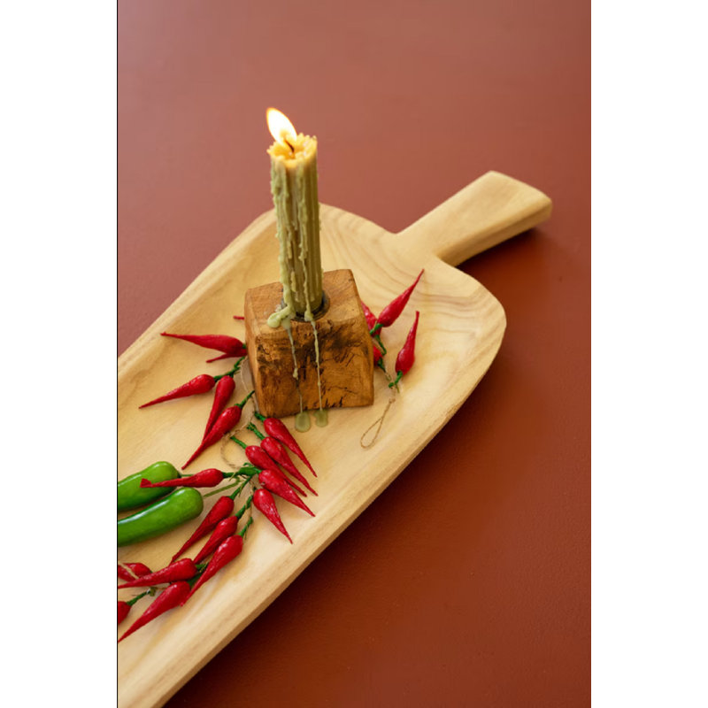 Lark Manor™ Carved Wood Pepper Platter | Wayfair