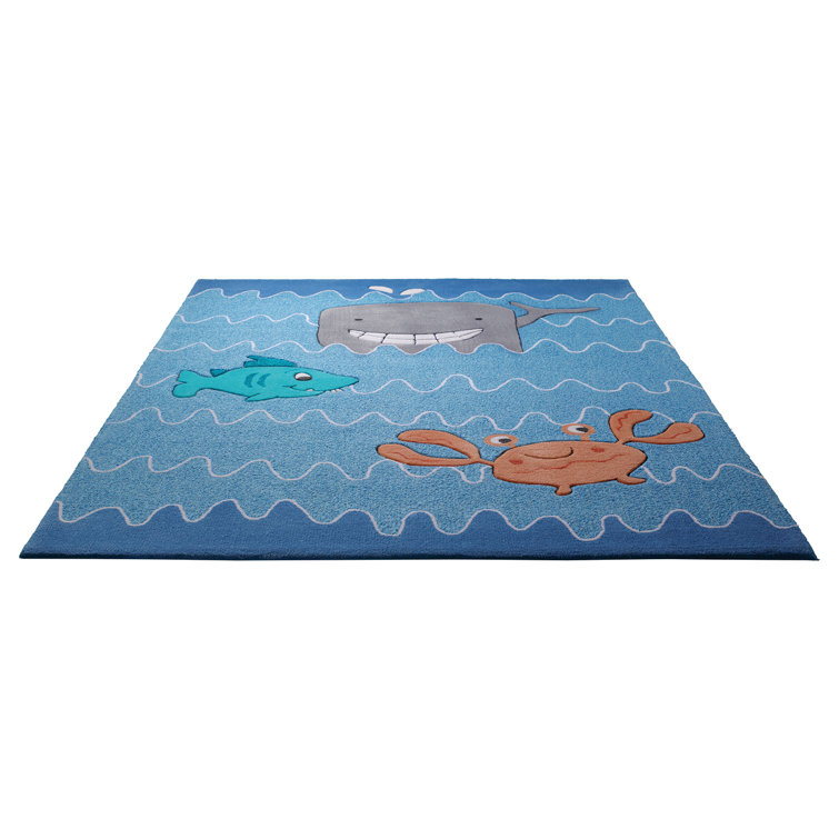 Esprit Sealife Hand Woven Blue Area Rug | Wayfair.co.uk