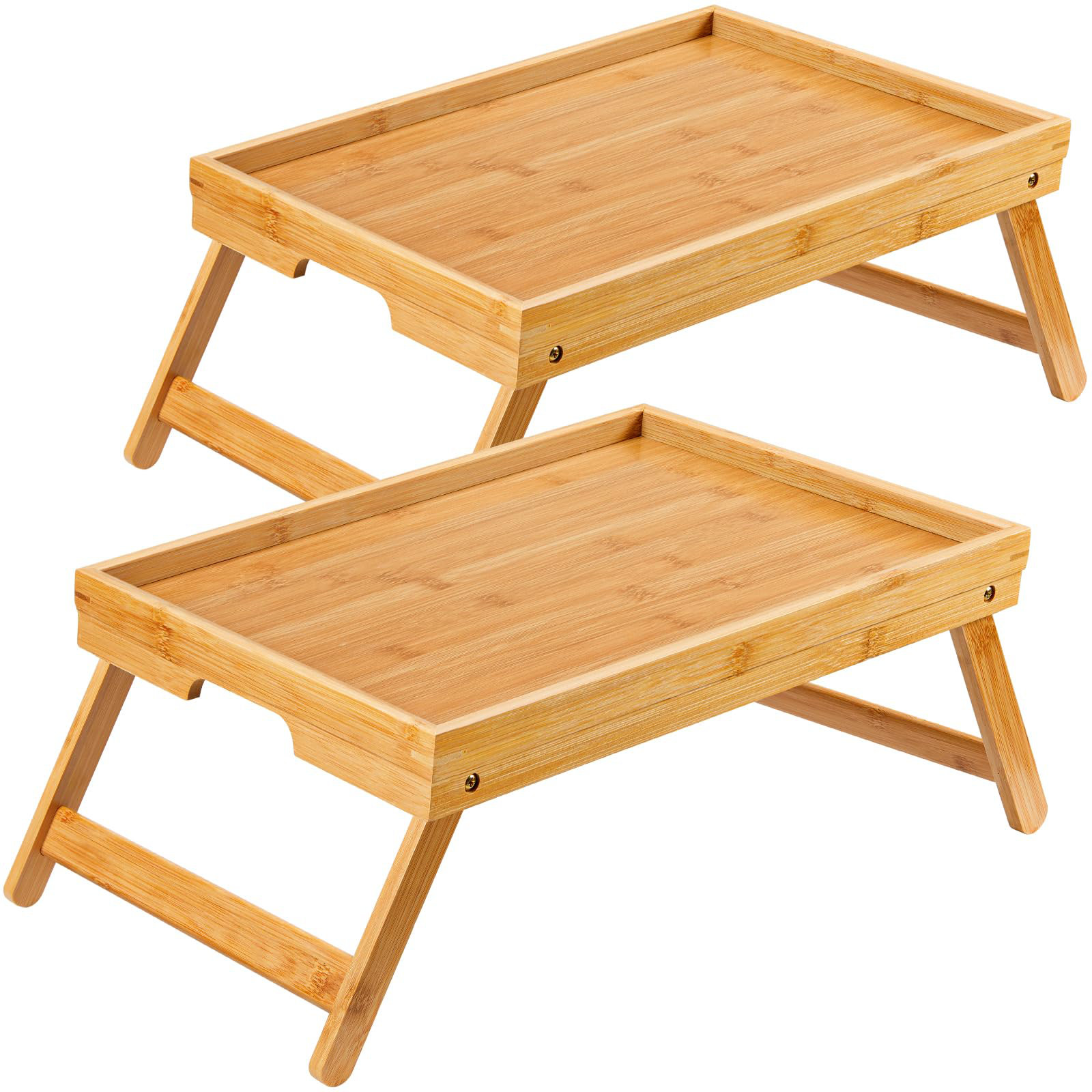 Ebern Designs Bamboo Breakfast In Bed Tray With Folding Legs And ...