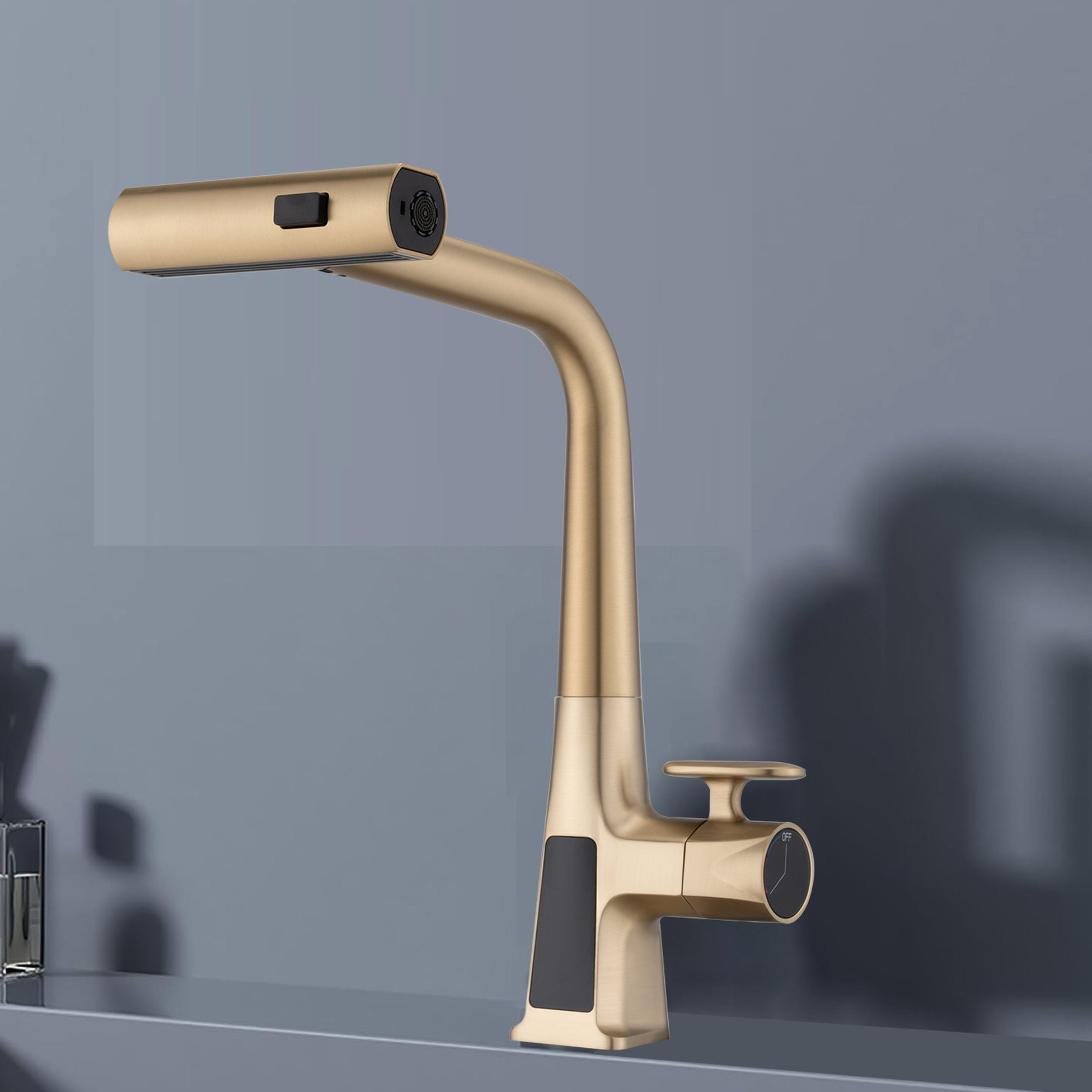 Ivy Bronx Modern Kitchen Faucet With 360 Degrees Swivel Spout And ...