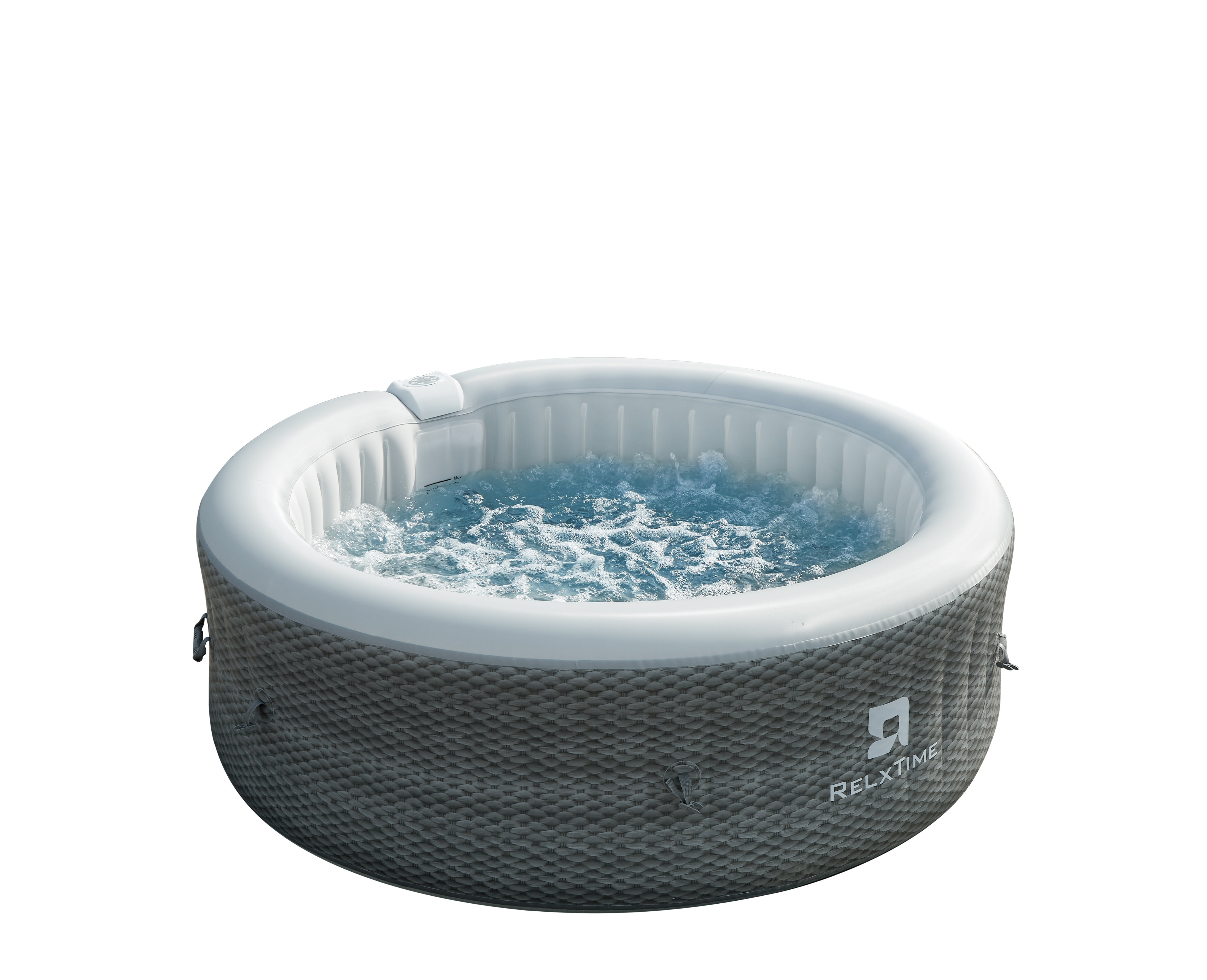 RELXTIME 4-6 Person Round Outdoor Spa Portable Inflatable Tub With ...