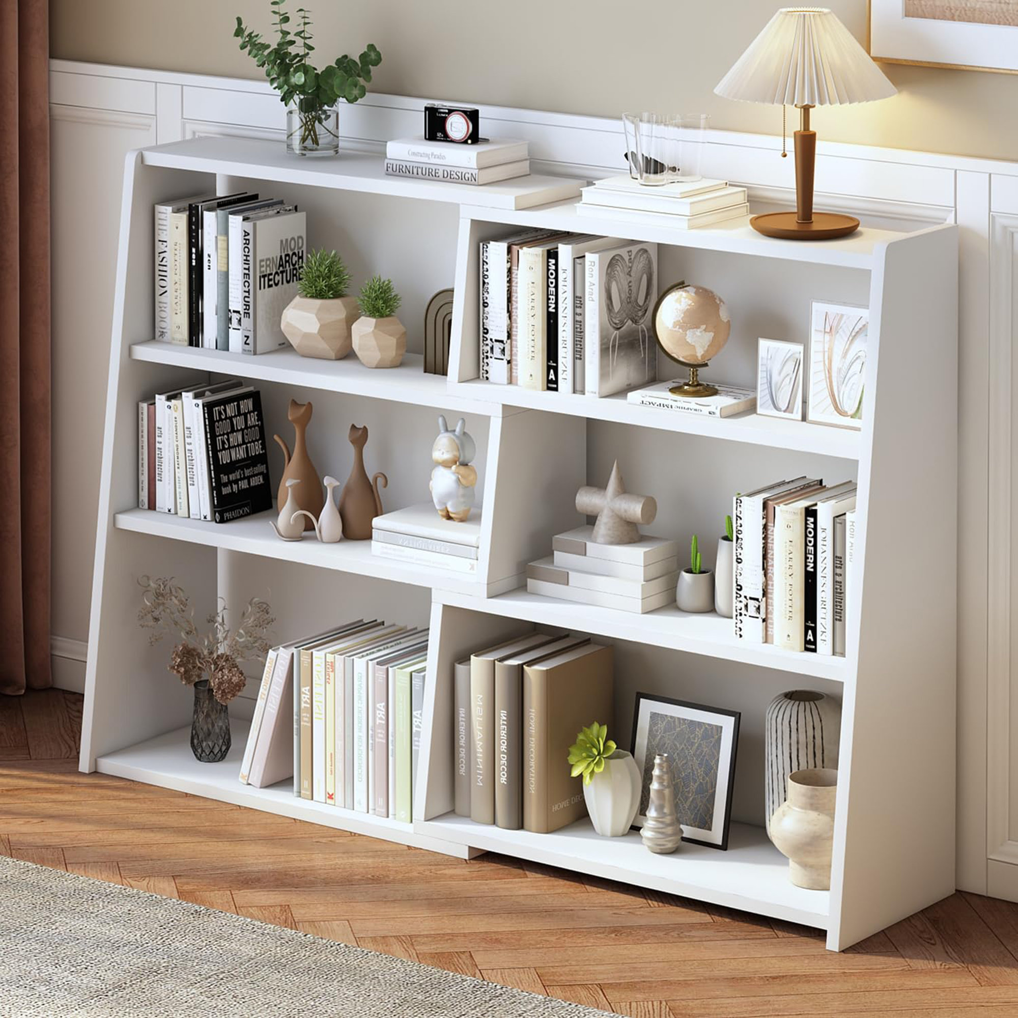 Latitude Run® Wooden Extendable Shelf Bookcase | Wayfair