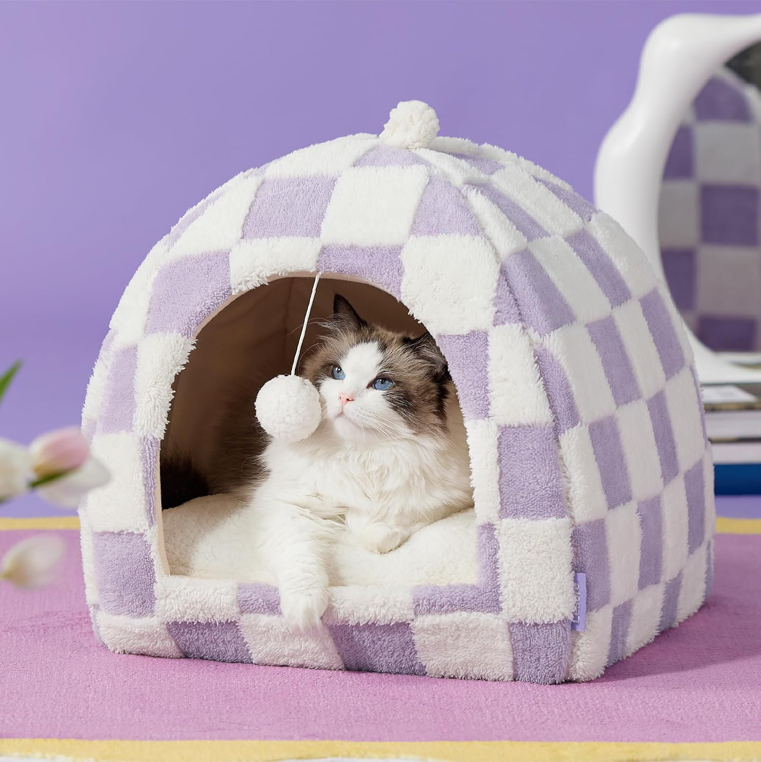Tucker Murphy Pet™ Cute Cat Beds For Indoor Cats - 2 In 1 Large Cat ...