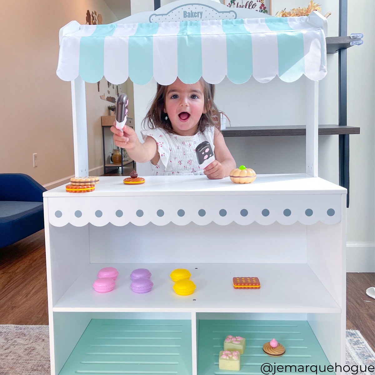 Teamson Kids My Dream Bakery Shop and Pastry Cart Wooden Play Set ...