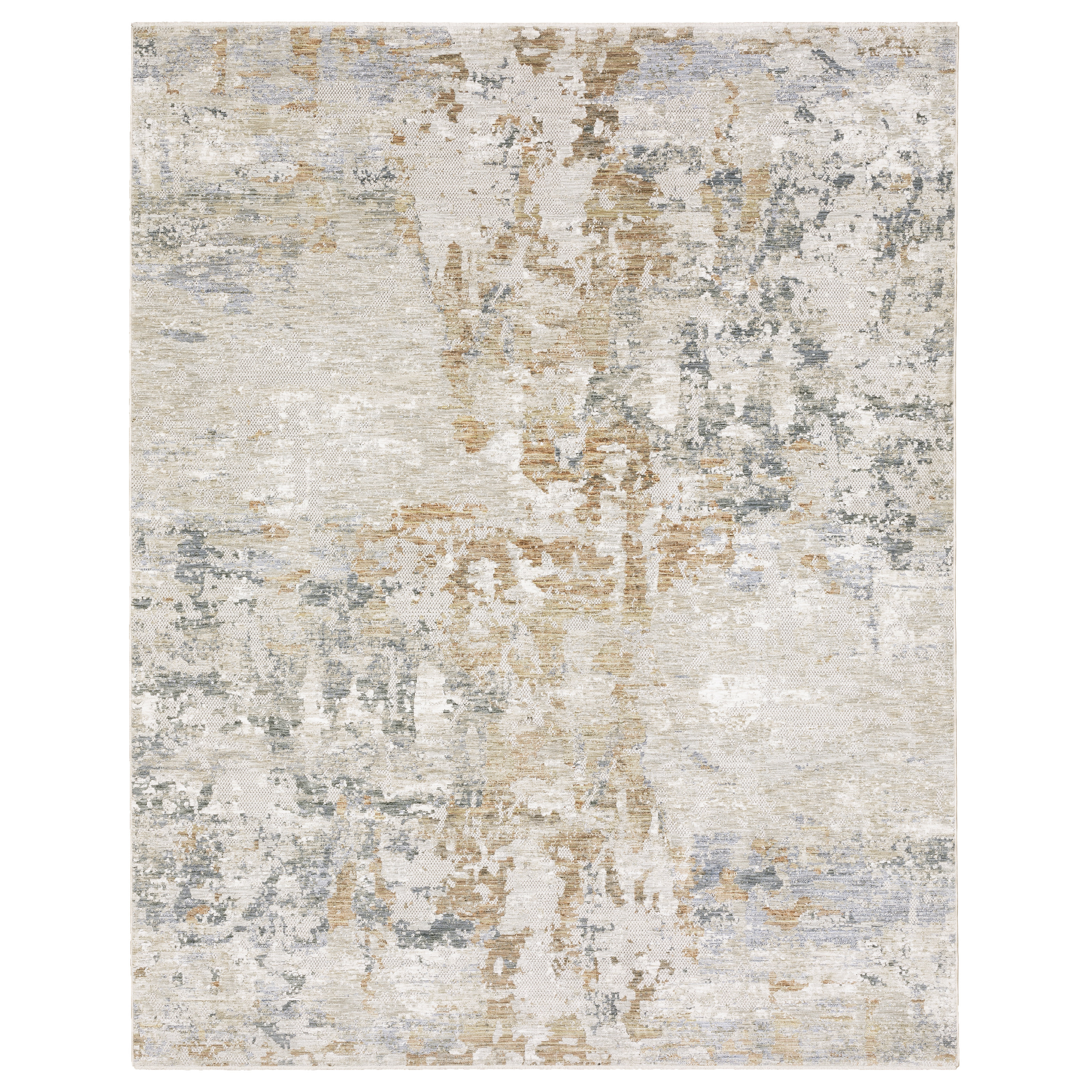17 Stories Gloria Distressed Abstract Beige/ Rust Area Rug - Wayfair Canada