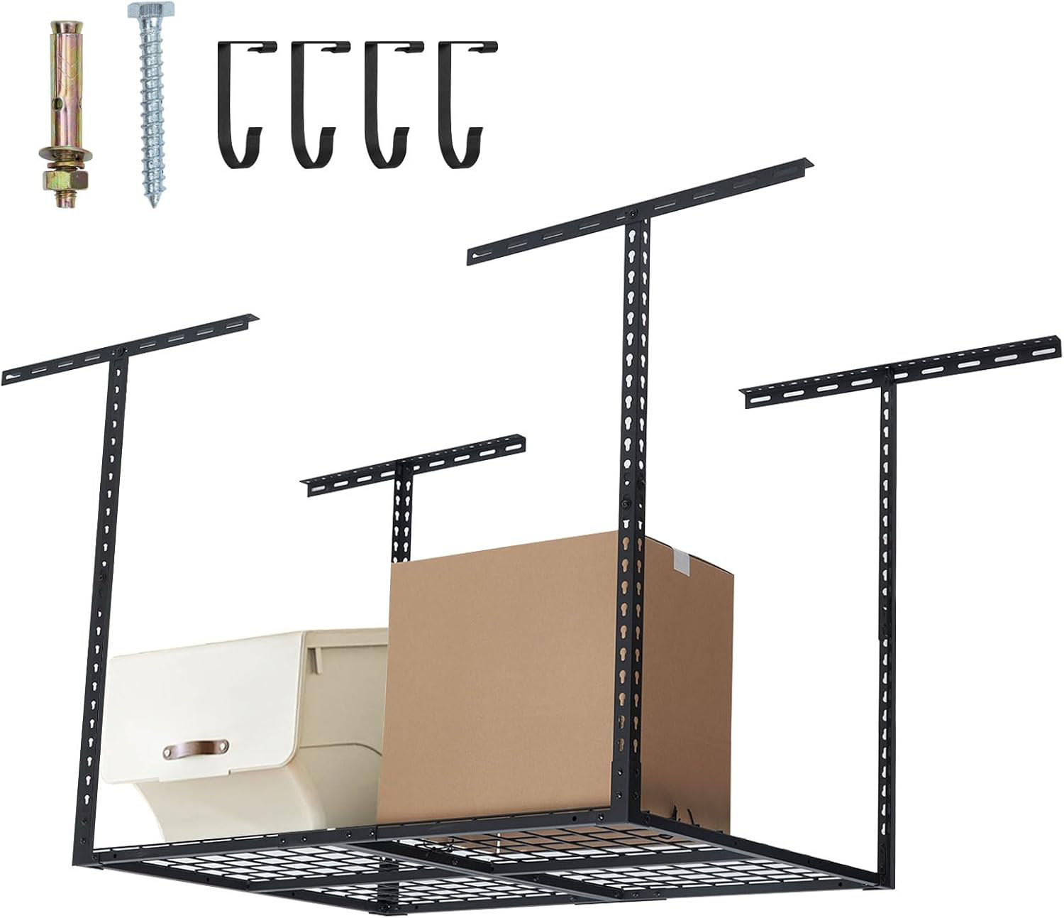 Rebrilliant Ceiling Mounted Overhead Steel Garage Storage Racks | Wayfair