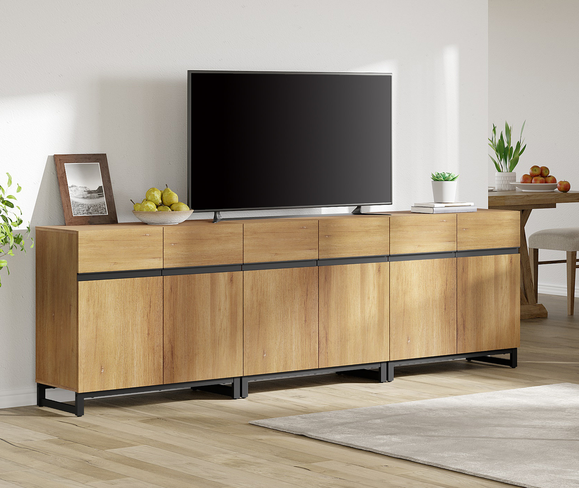 Latitude Run® Nellie Modern Tv Stand For 75-110 Inch Tvs, Wooden ...