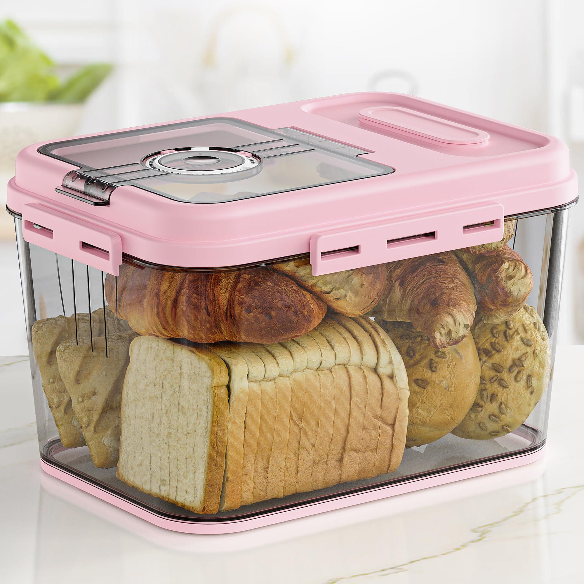 Prep & Savour Bread Box, Airtight Braed Storage Container,Time ...