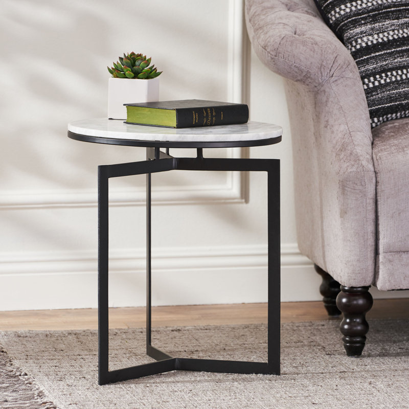 Latitude Run® Marble Top Frame End Table | Wayfair