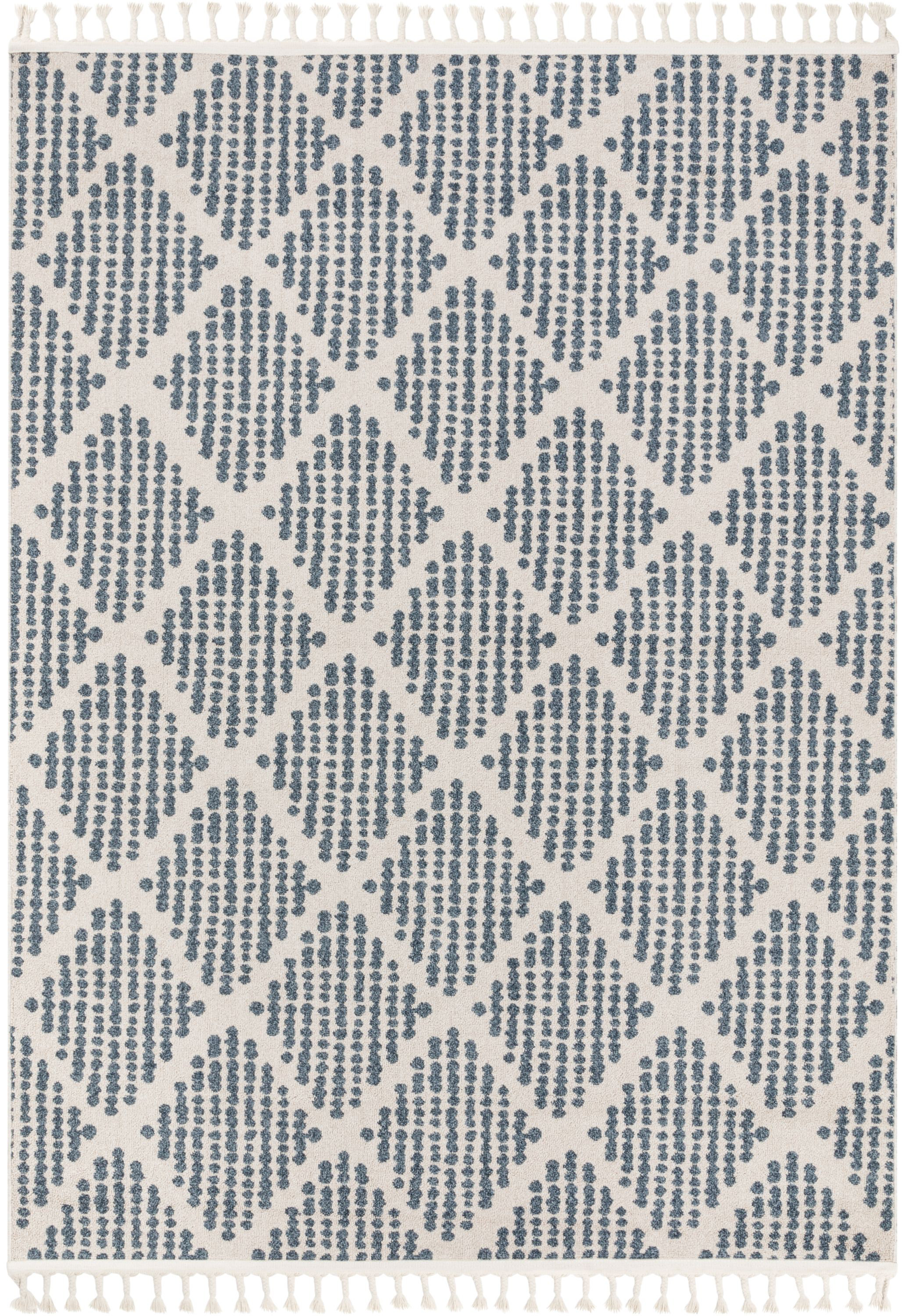Well Woven Loop-De-Loop Geometric Machine Woven Light Blue Area Rug ...