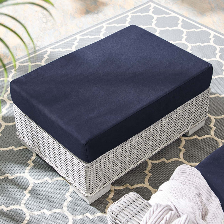Modway Conway Outdoor Patio Wicker Rattan Ottoman | Wayfair