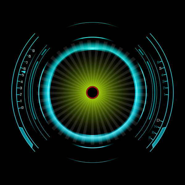 Ebern Designs Speedometer Isolated On Black - Wrapped Canvas Print ...