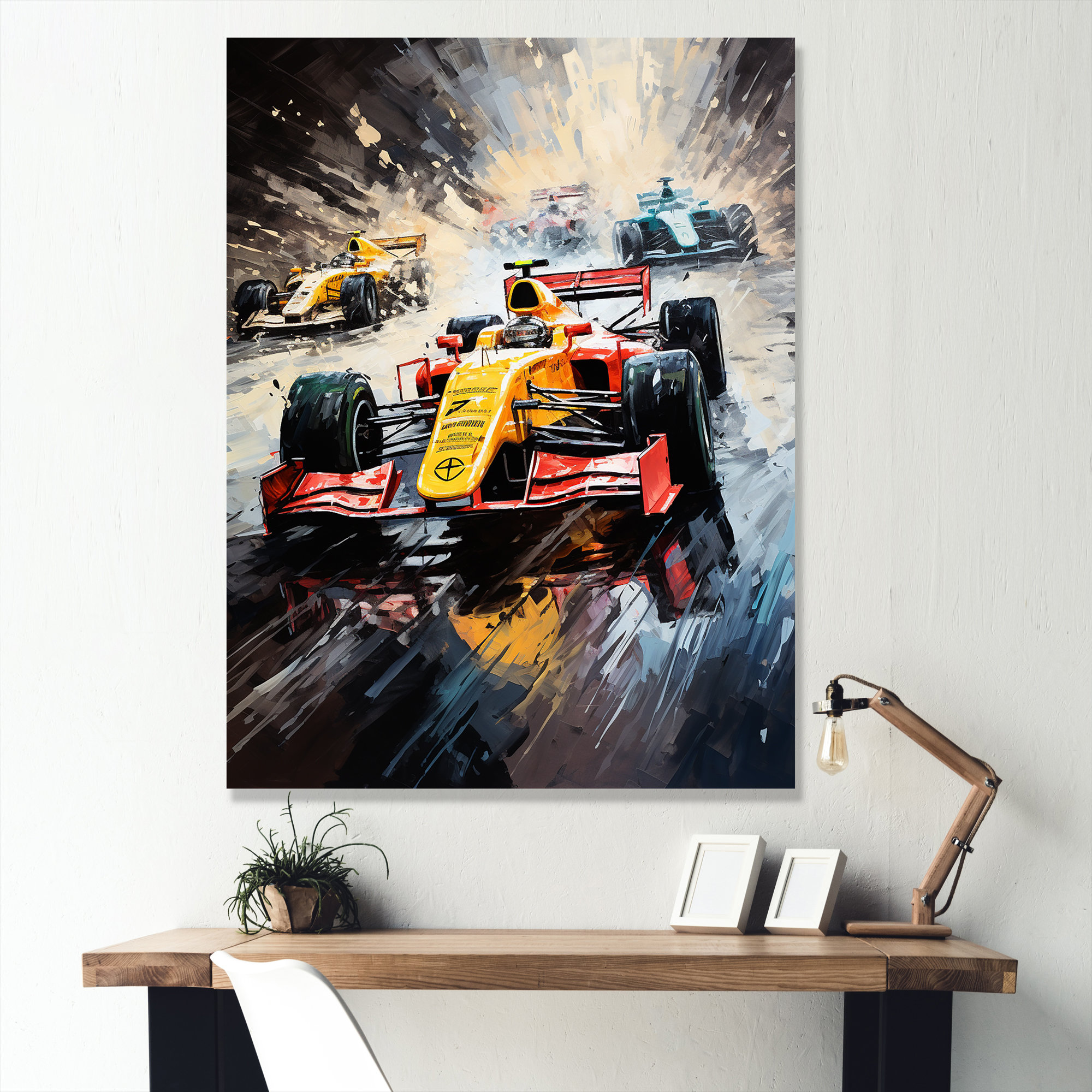 Lark Manor™ Yellow And Red Formula Car Speed Way Track - Race Tracks ...