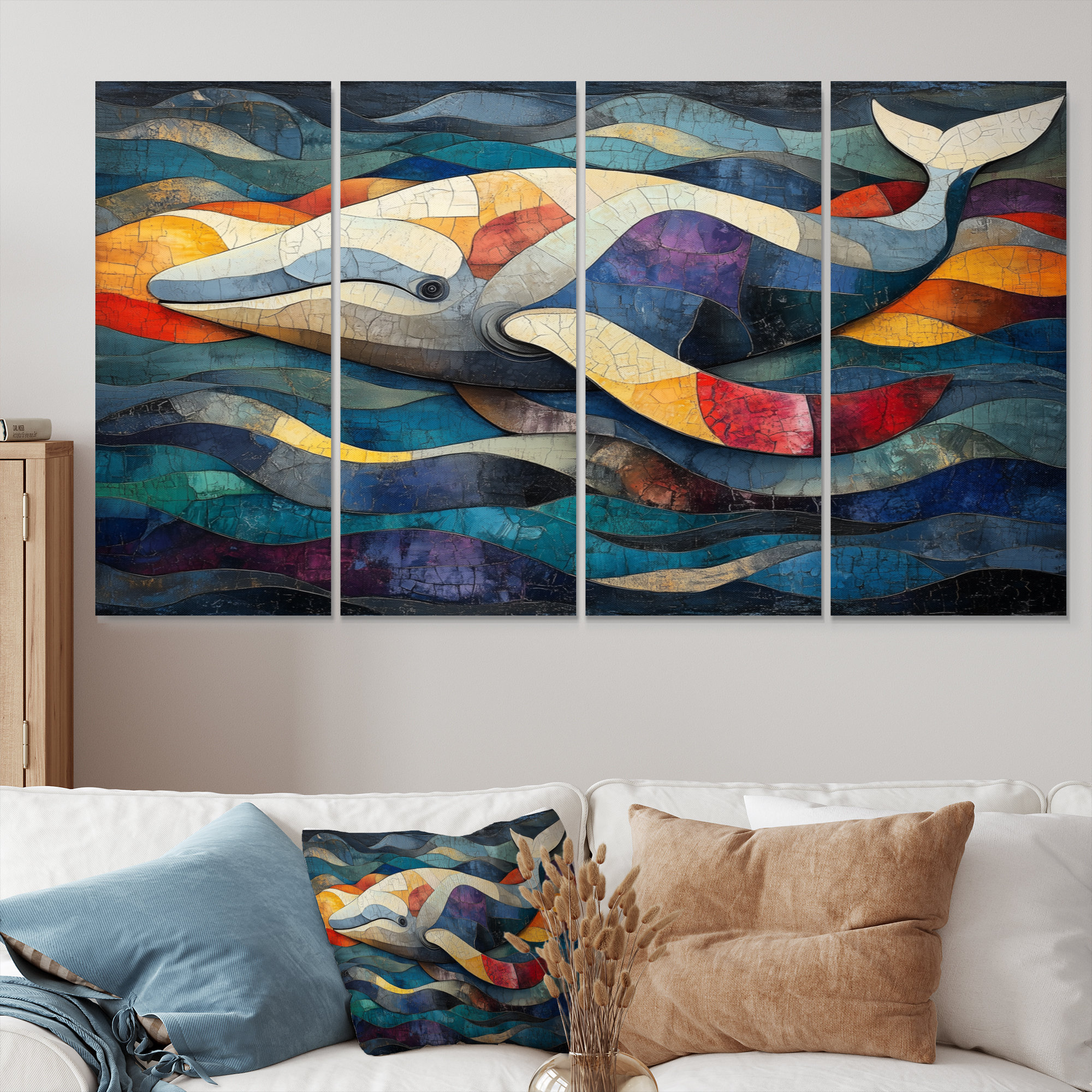 Breakwater Bay Inuit Whale In Blue And Yellow Tones III - Canadian ...