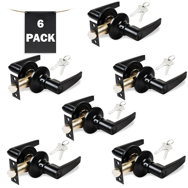 Premier Lock Complete Entry Lever Set with Single Cylinder Deadbolt ...