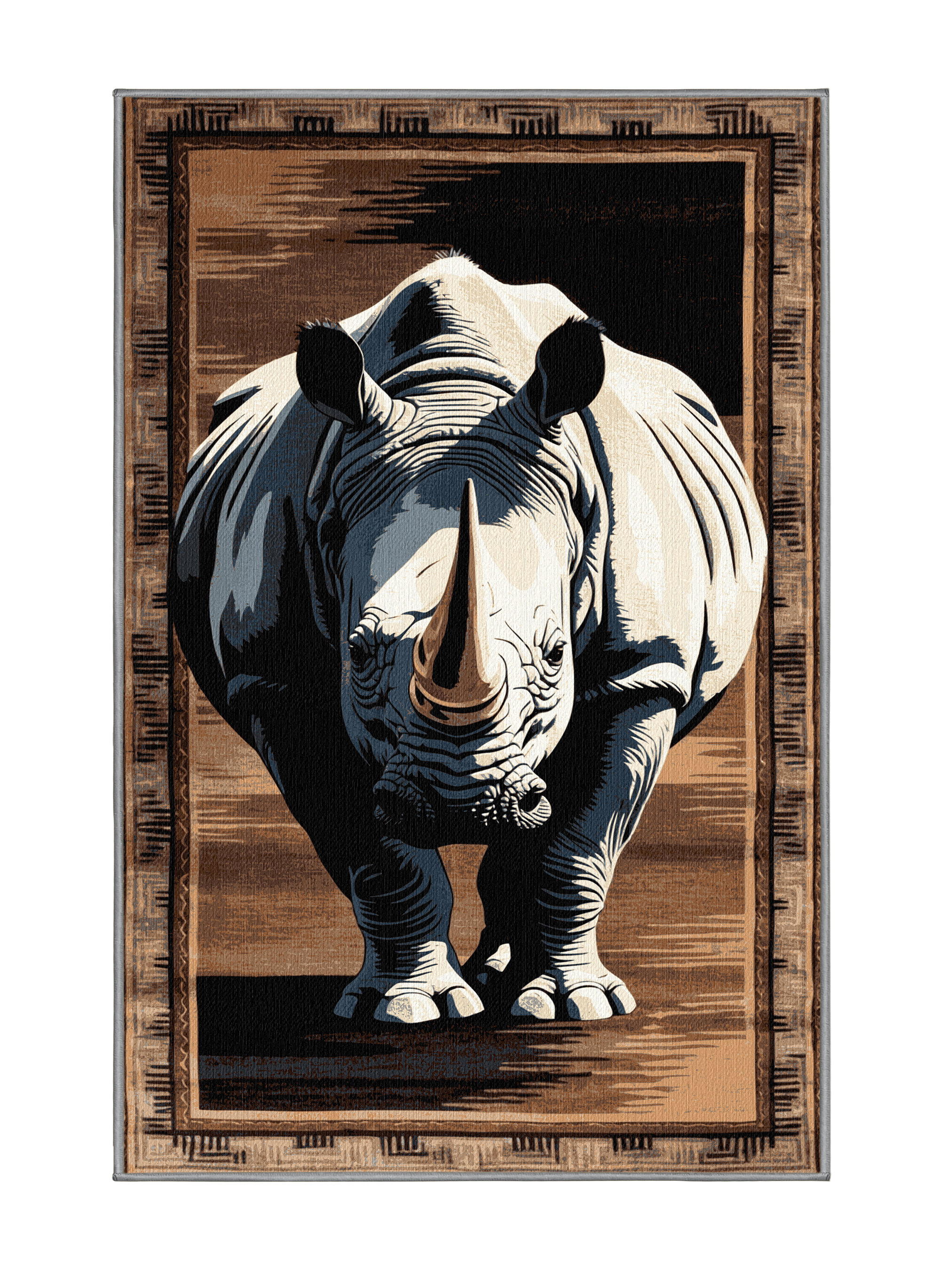 Foundry Select Washable Rhino Wildlife Area Rug | Wayfair