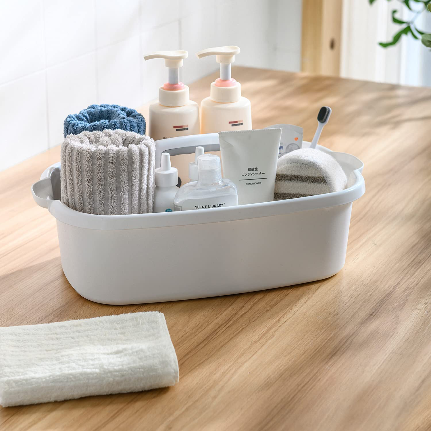 Rebrilliant Large Plastic Shower Caddy Tote, Portable Storage Caddy ...