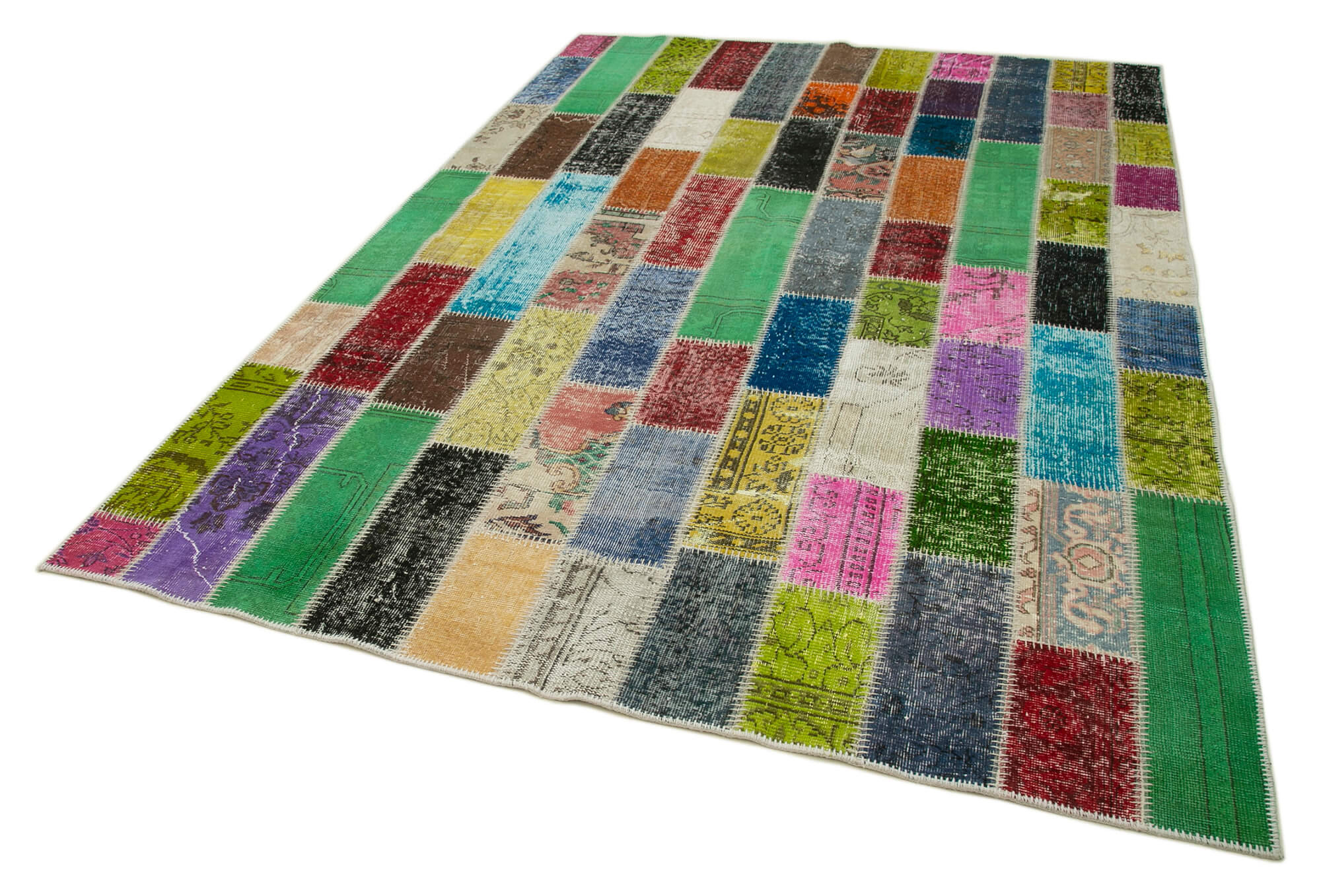Rug N Carpet Kırk Yama Hand Knotted Patchwork Rug | Wayfair