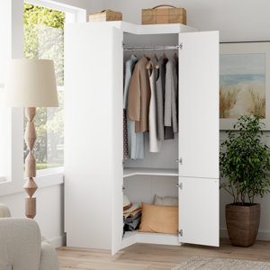 Latitude Run® L-Shaped Corner Wardrobe For Your Bedroom & Reviews ...