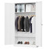 Latitude Run® 36 Inch Wide Metal Wardrobe Cabinets Storage Cabinets ...