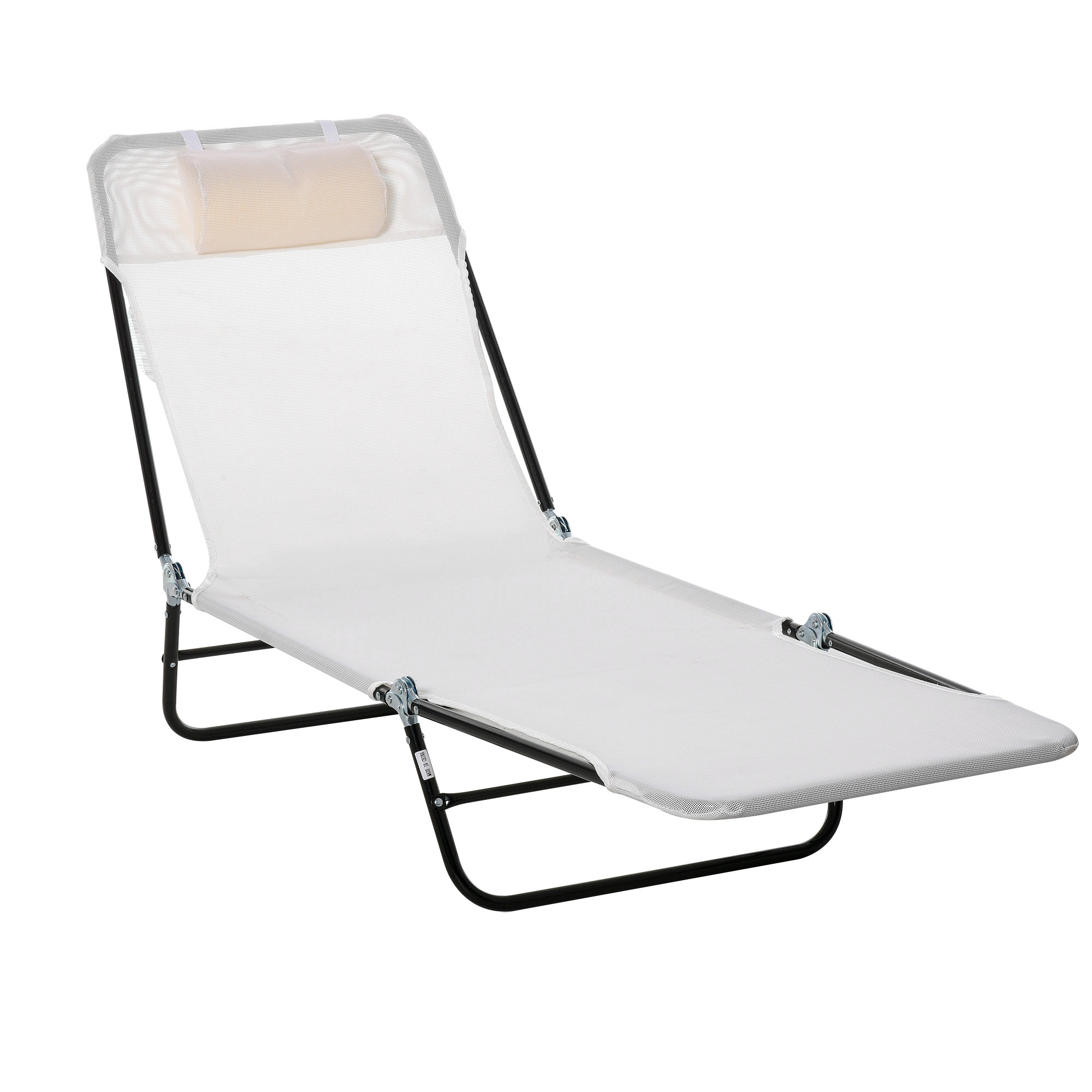 Ebern Designs Outsunny Folding Chaise Lounge Chair, Pool Sun Tanning ...