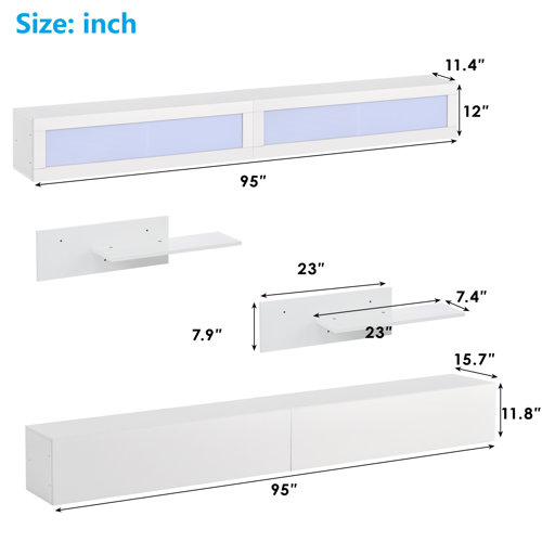 Wrought Studio Floating Entertainment Center for TVs up to 75 ...