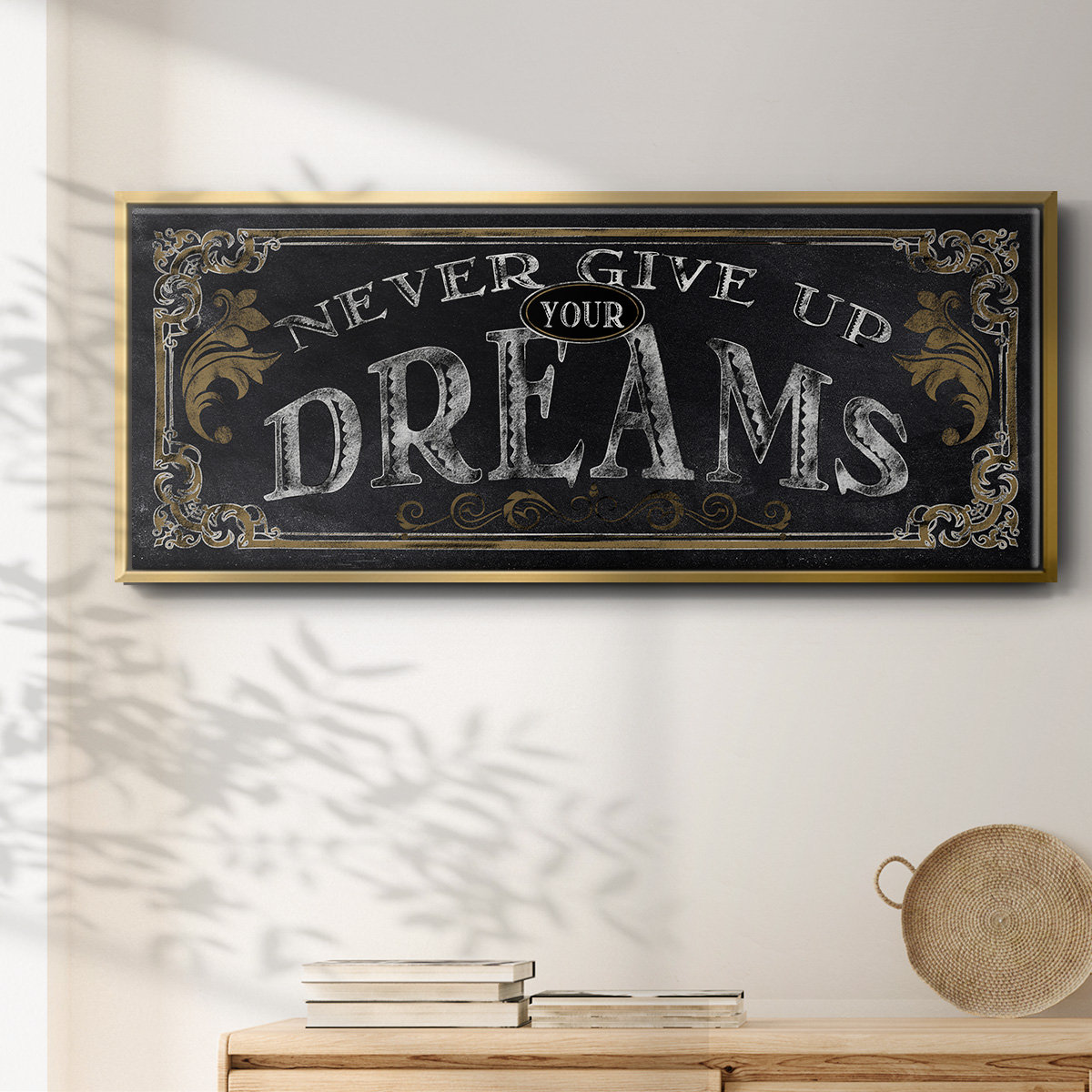 Trinx Dreams - Floater Frame Textual Art on Canvas | Wayfair