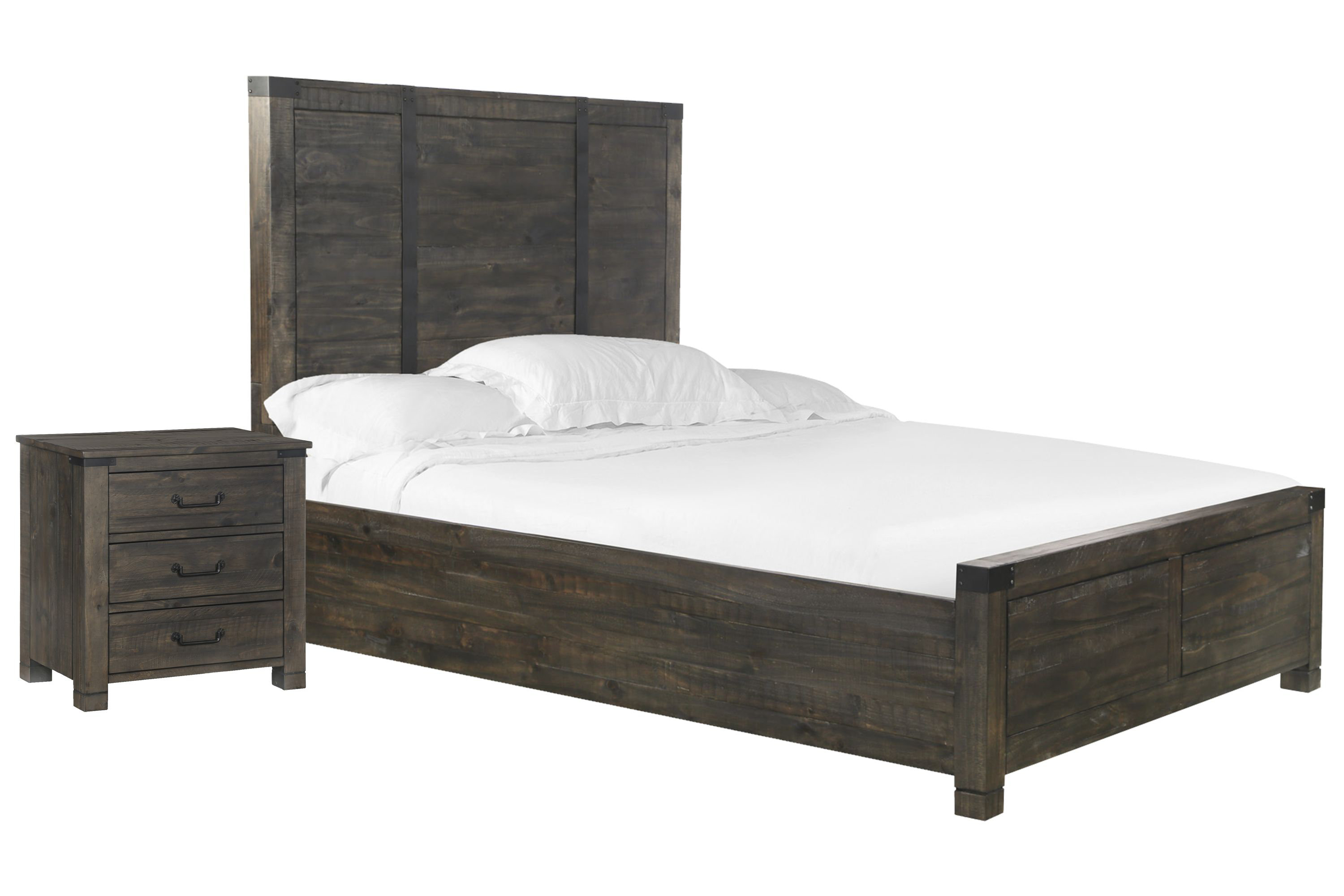 Latitude Run® Queen Panel Bed With Nighstand | Wayfair