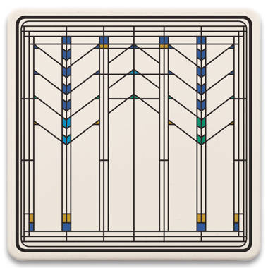 George Oliver Geometric Ceramic Square Trivet | Wayfair