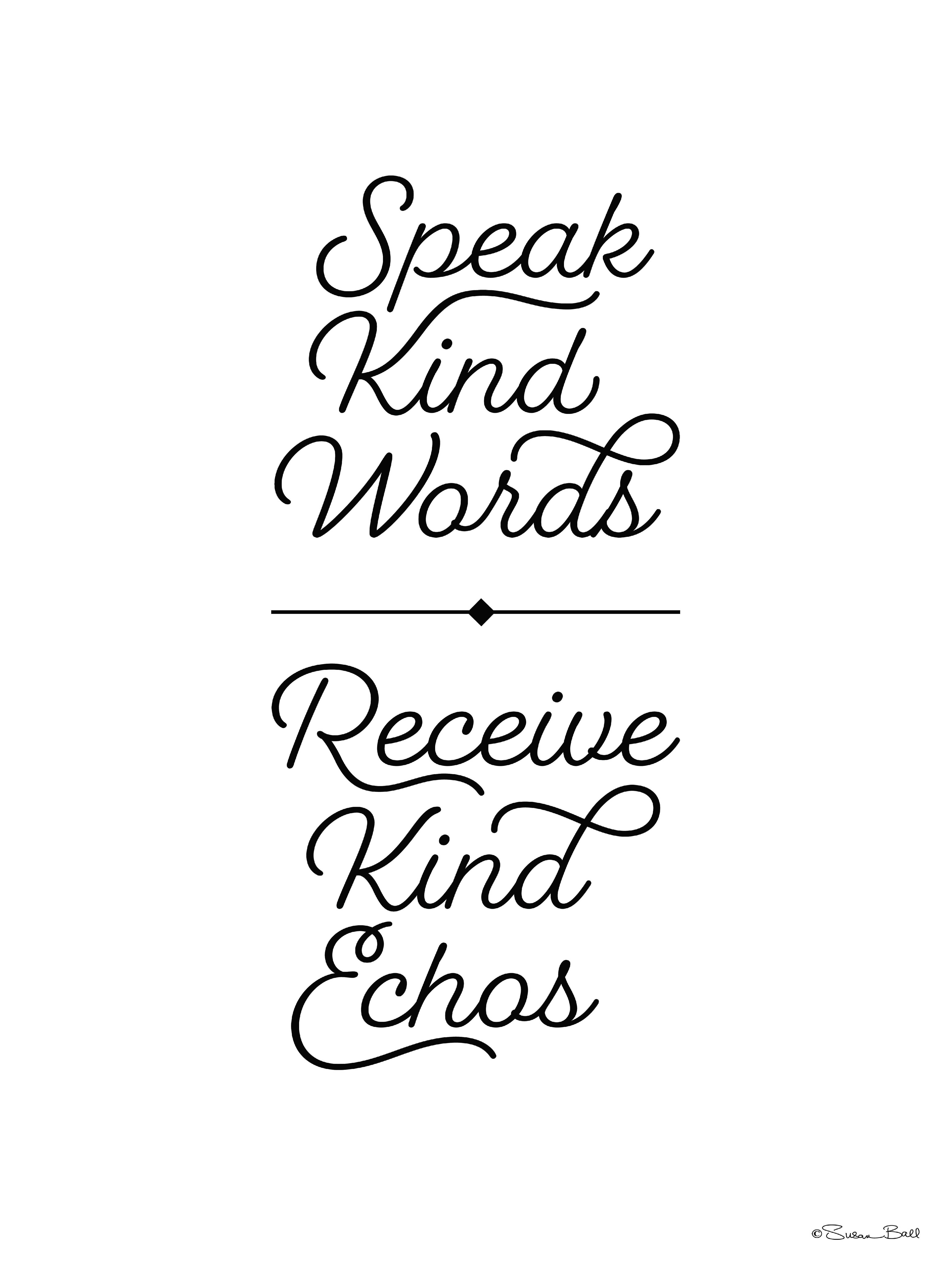 Trinx Speak Kind Words by - Wrapped Canvas Textual Art - Wayfair Canada