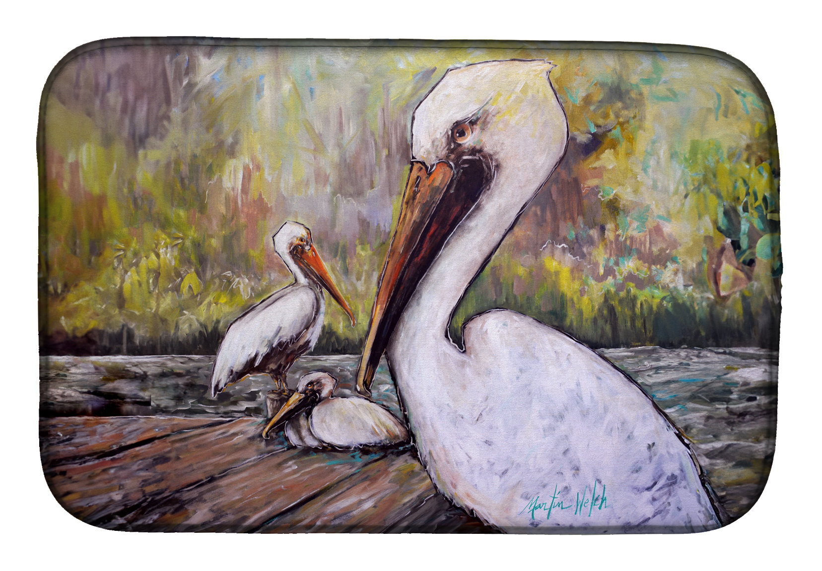 Caroline's Treasures Martin Welch New Artwork Drying Mat | Wayfair
