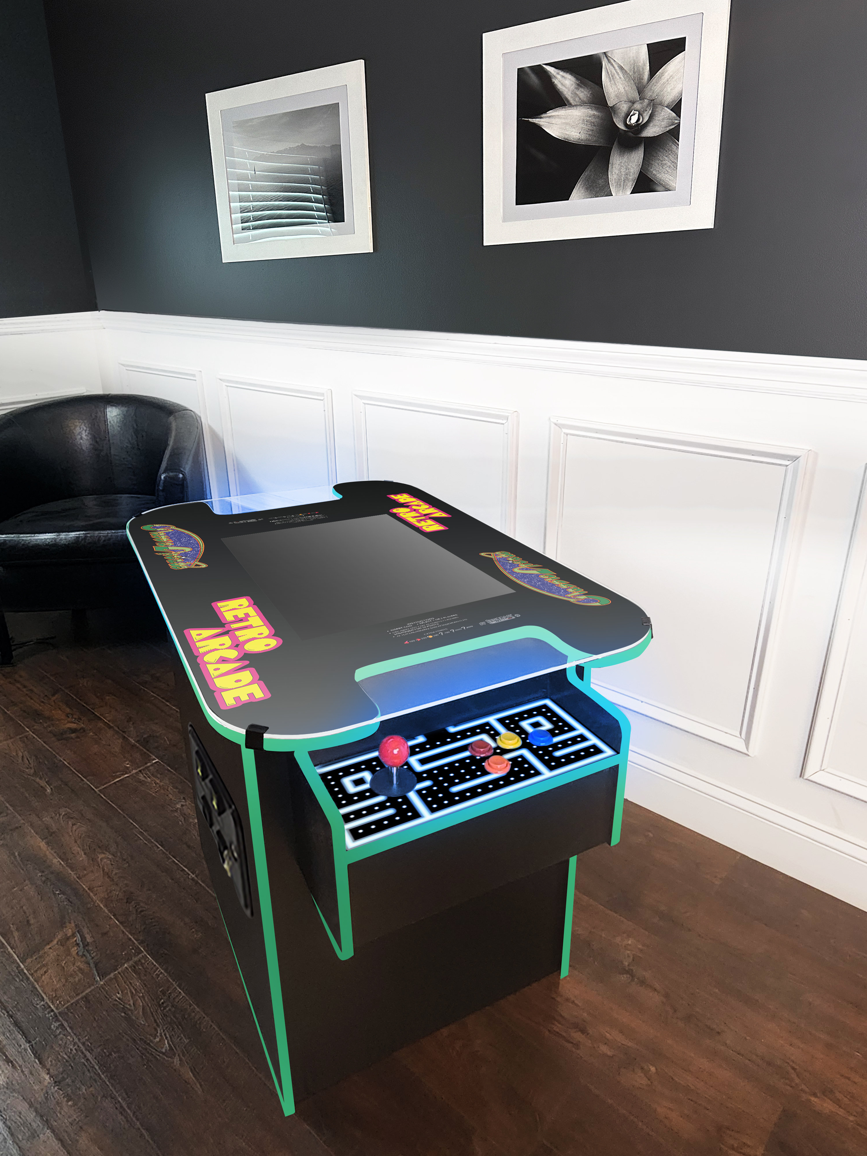 Suncoast Arcade Premium Cocktail Arcade Machine with 19" Monitor and 60 ...