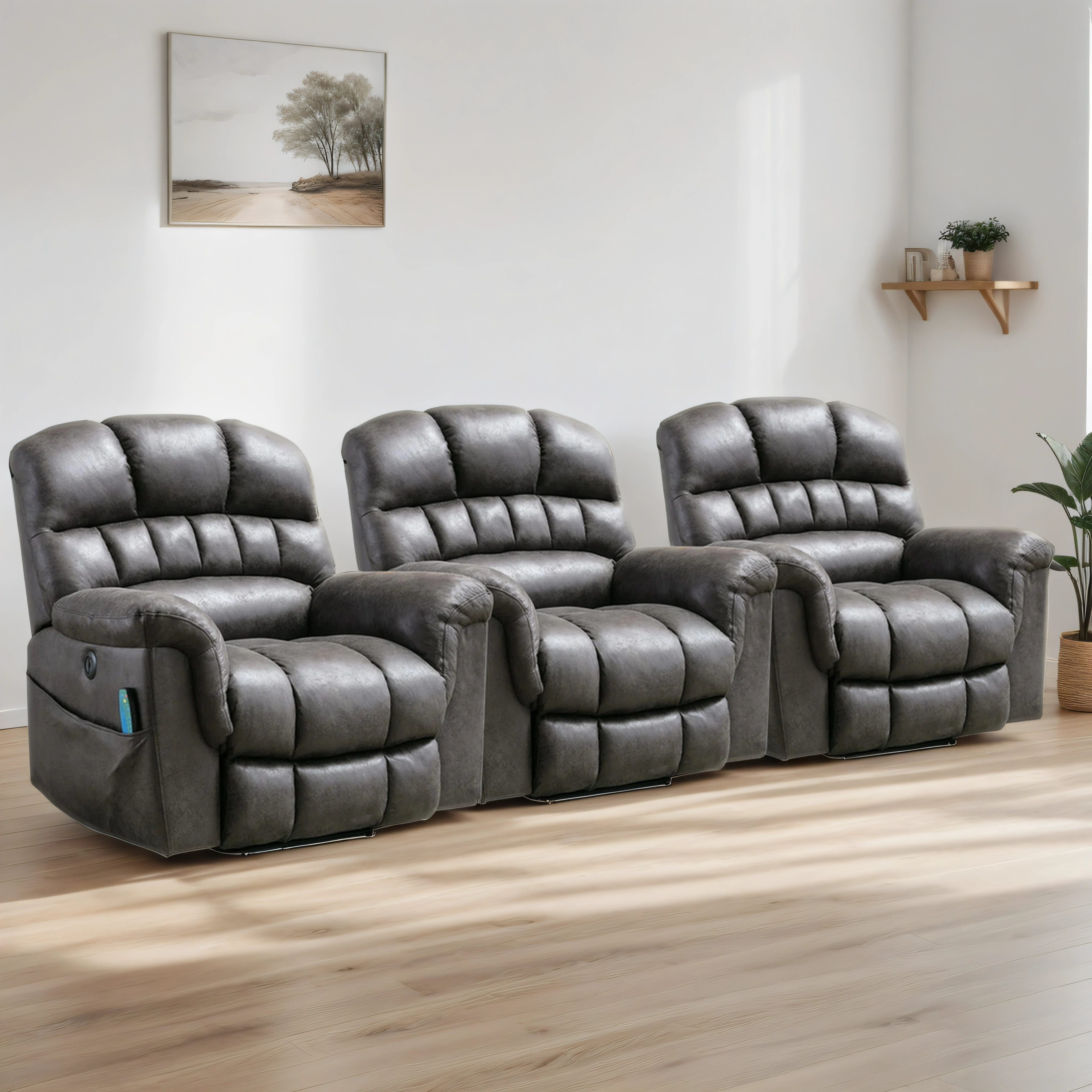 Red Barrel Studio® Modern Microfiber Power Lift Living Room Set with ...