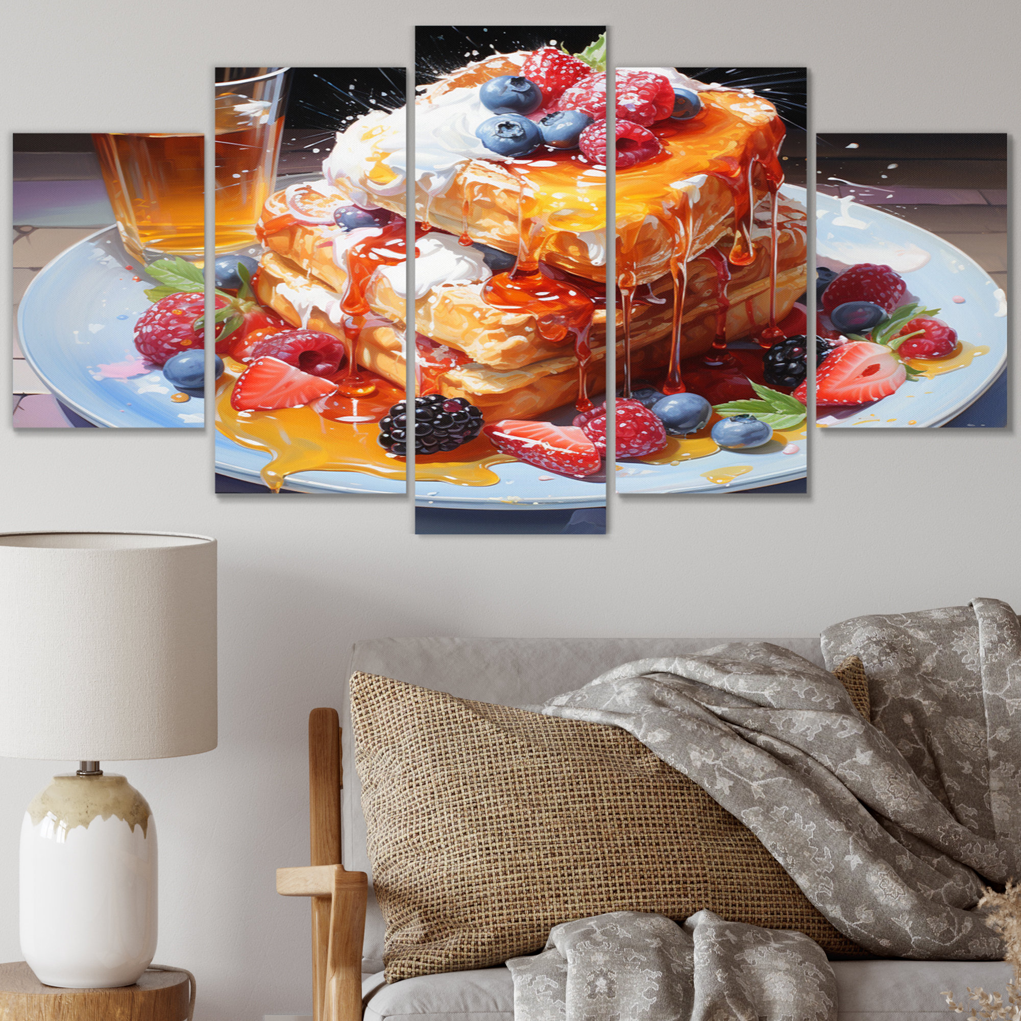 Ebern Designs Waffles And French Toast I - Food & Beverage Wall Decor ...