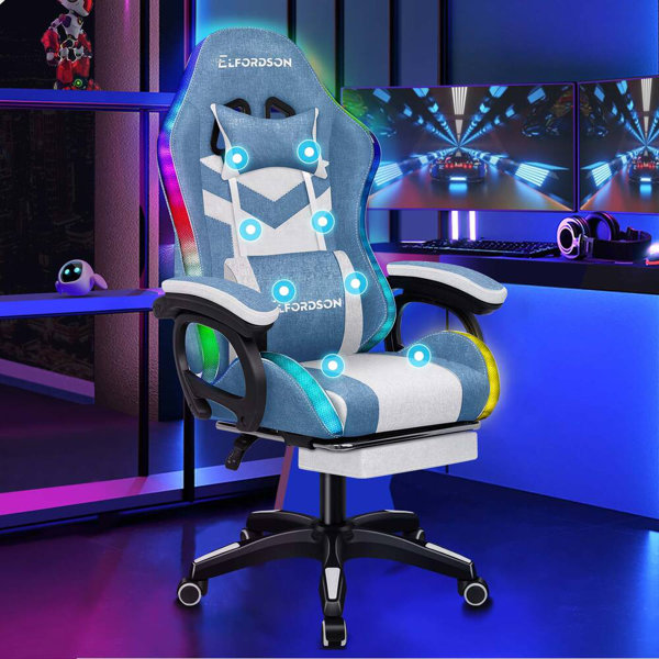 ELFORDSON Metro Lane Adjustable Reclining Swiveling PC & Racing Game ...