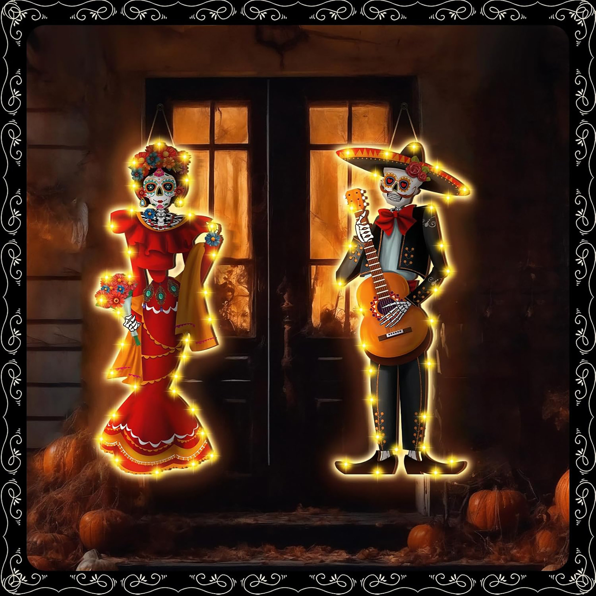 The Holiday Aisle® 2 Pcs Day Of The Dead Decorations Dia De Muertos ...