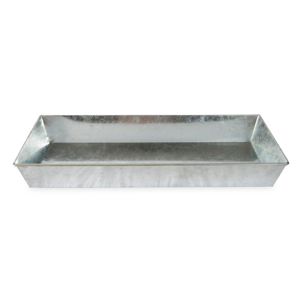 Gracie Oaks Navas Farmhouse Galvanized Tray & Reviews | Wayfair