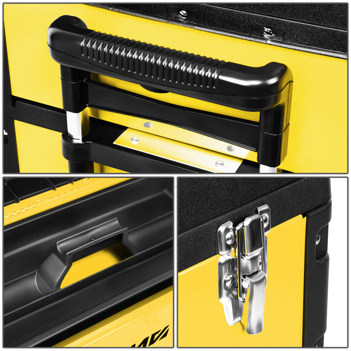 DNA Motoring 3-Tier Stackable Separate Hand Case Tool Boxes Trolley ...
