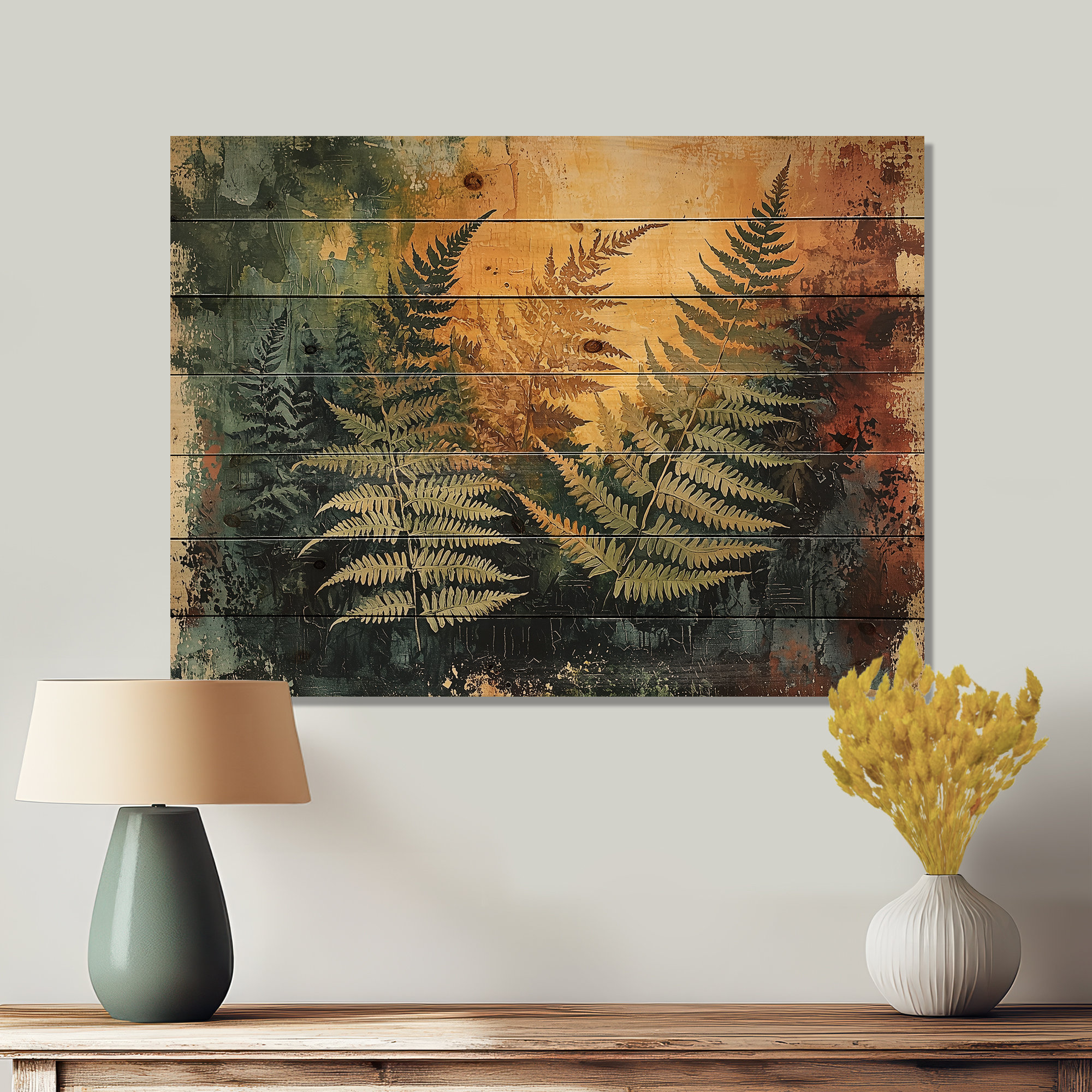 Ophelia & Co. Fern And Tropical Colors Synergy II - Ferns Wood Wall Art ...