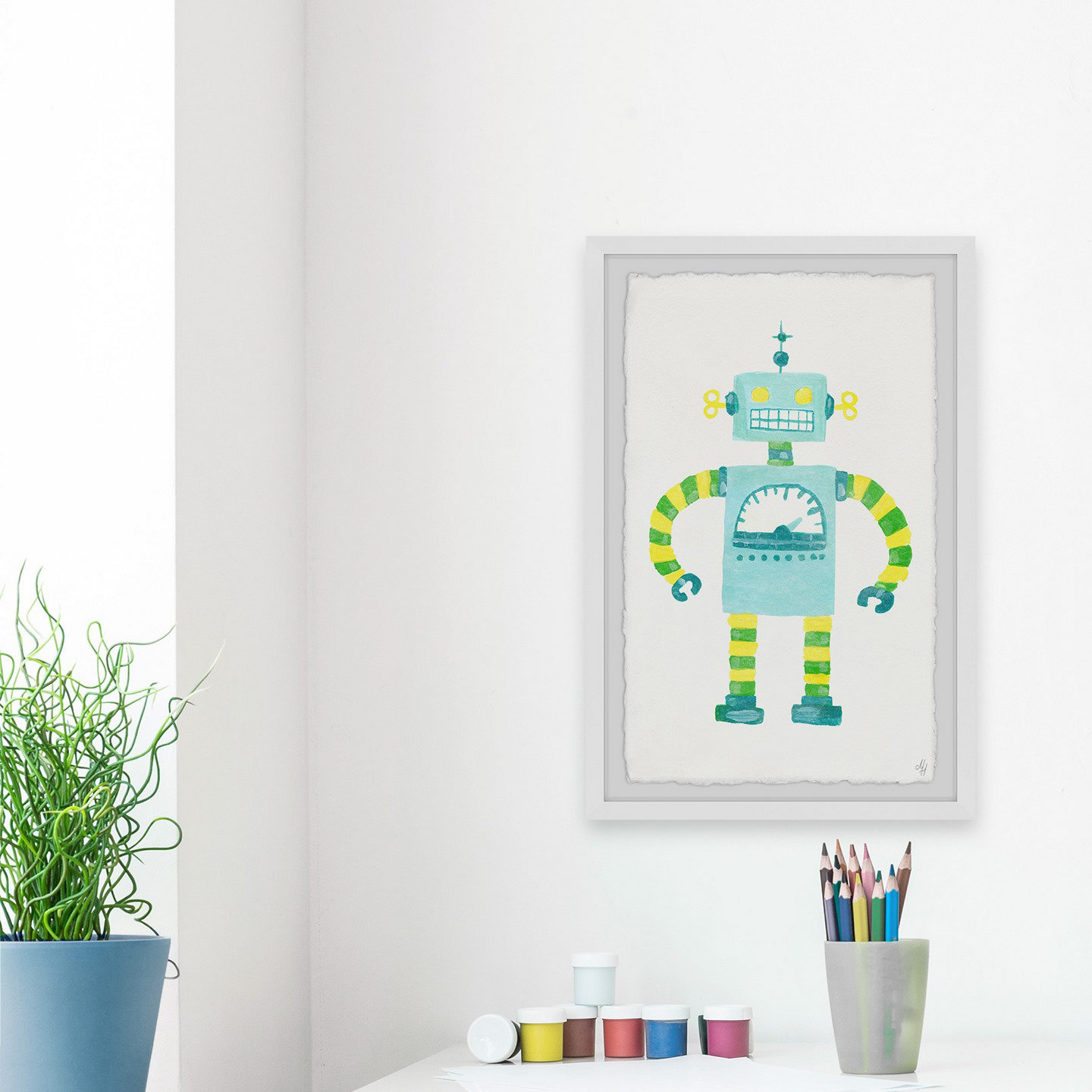 Isabelle & Max™ Rieth 'Eccentric Robot' Framed Print - Wayfair Canada