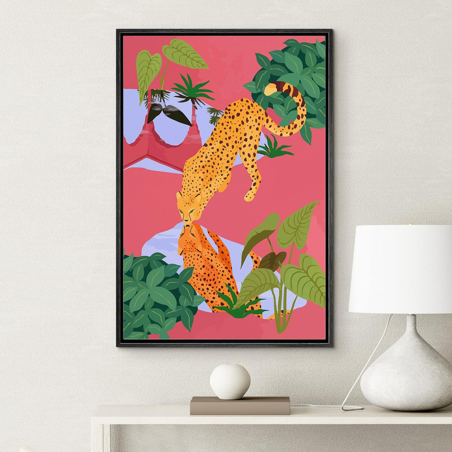 IDEA4WALL Bright Preppy Animals Jungle Flower Cheetah Cat Teen Girls ...